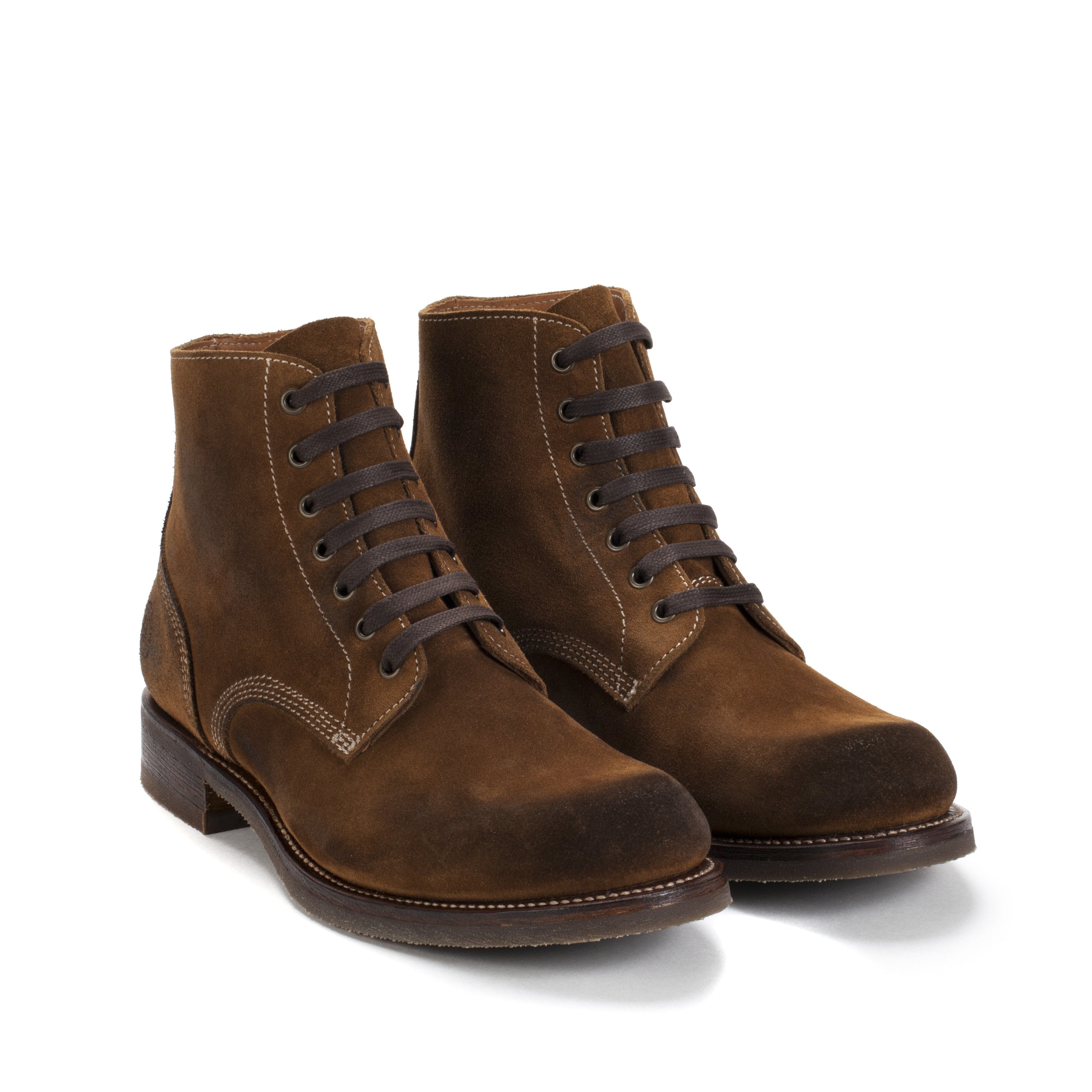 Mens Handmade Leather Military Tan Boondocker Boots - Ranch Road Boots™