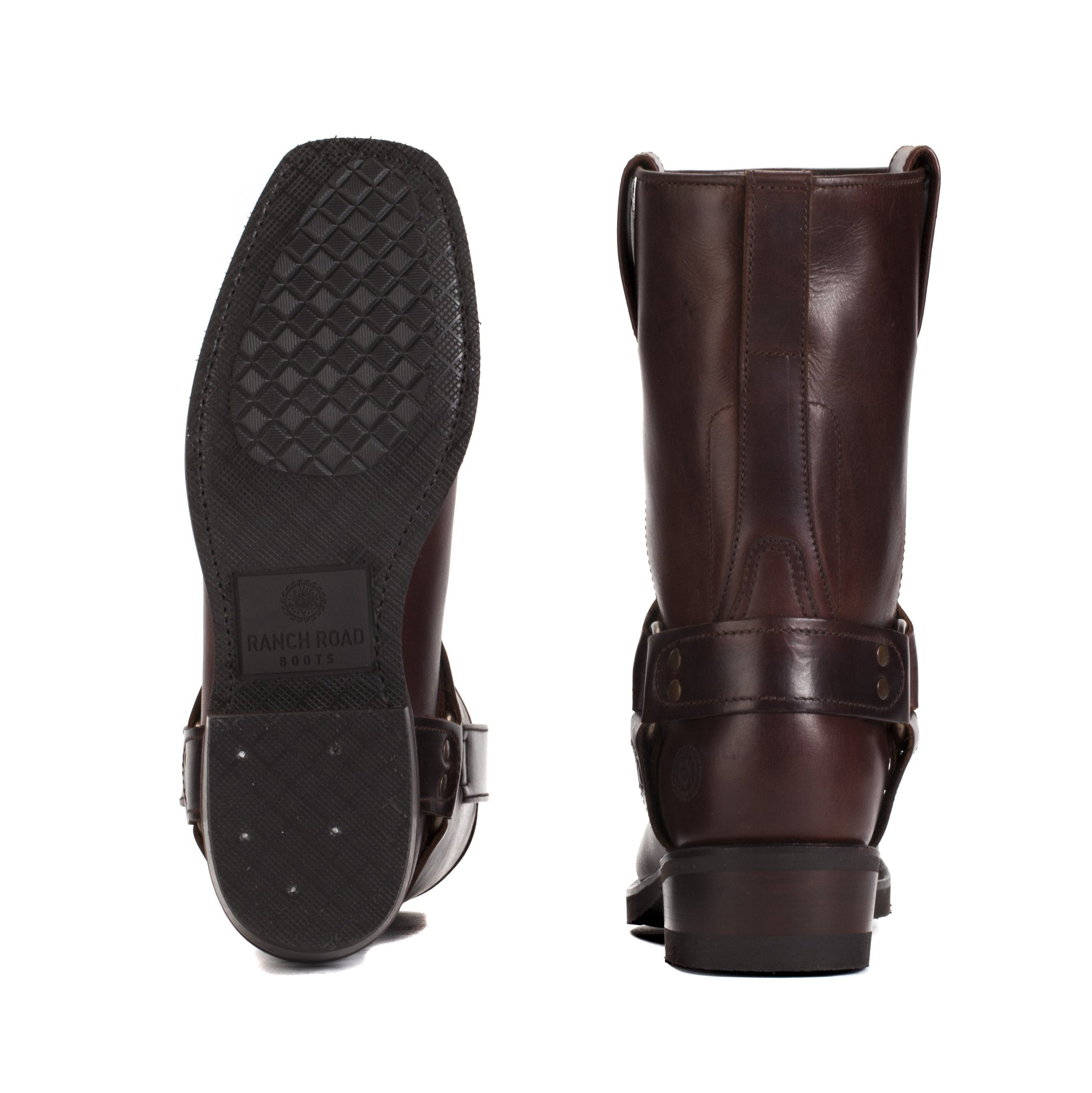 Mens Honcho Brown - Handmade Leather Moto Boots - Ranch Road Boots™