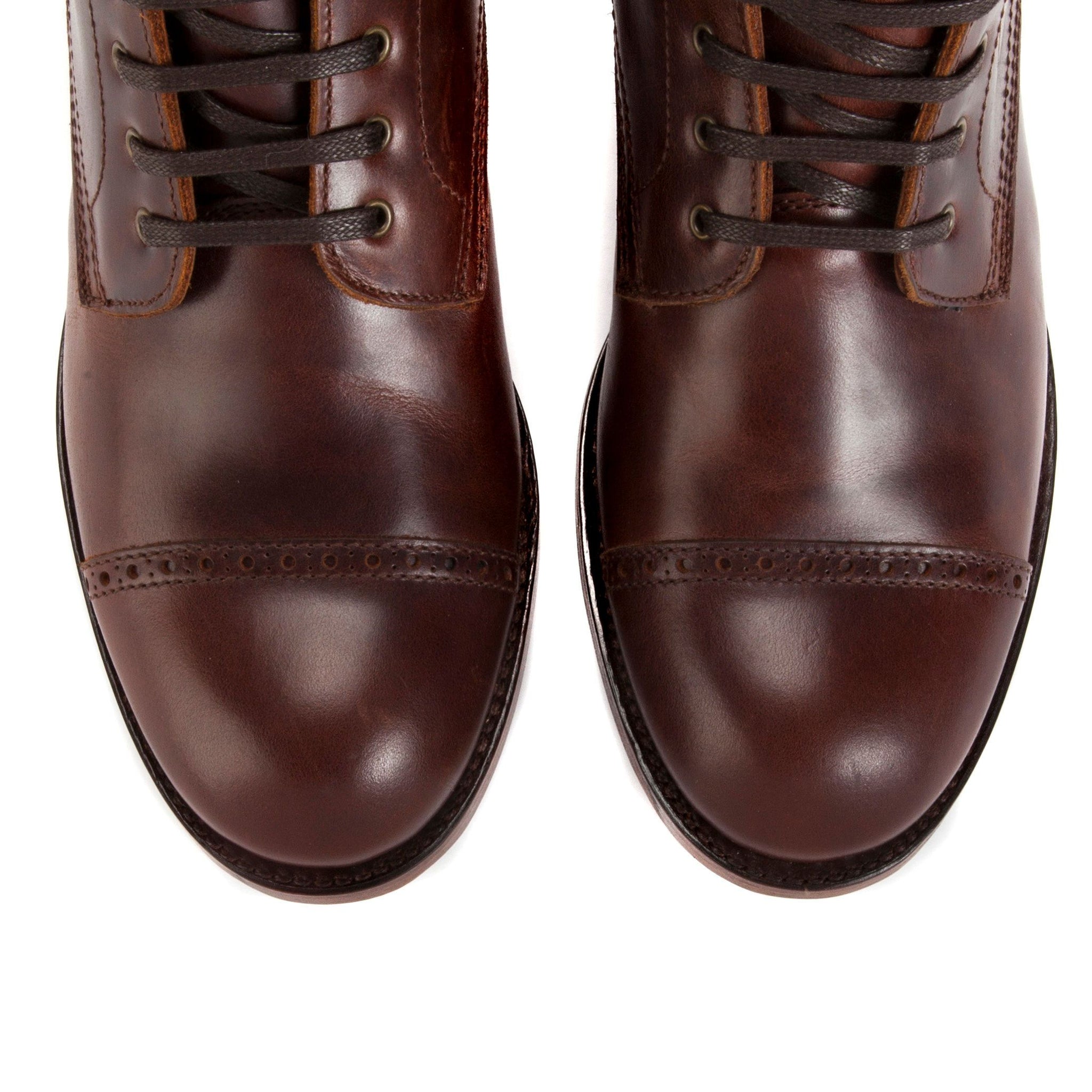 Mens Service Boot Brown Handmade Marine Style Boot - Ranch Road Boots™